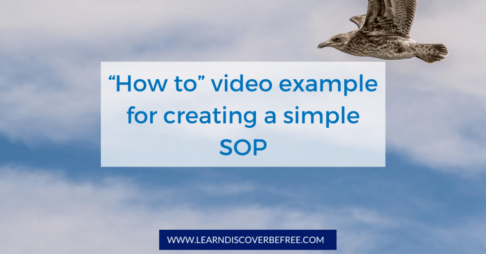 "How to" example for creating a simple SOP
